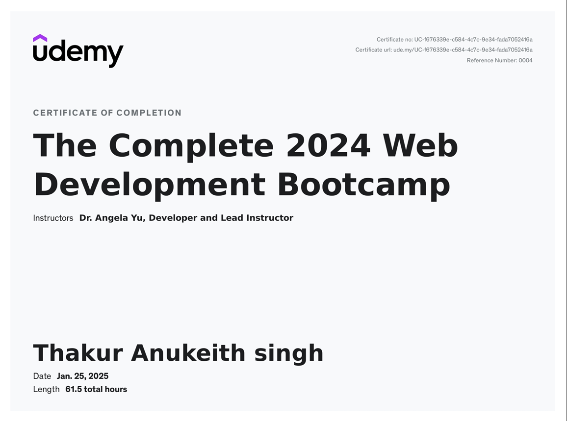 Anukeith Singh Thakur | Web Developer